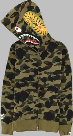 A Bathing Ape Shark Hooded Sweatshirt - Green