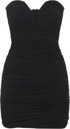 Elisabetta Franchi Femme, Robes, Noir, Taille: 34 FR Ruched Strapless Mini Dress