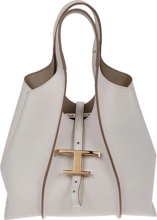 Tod's Femme, Sacs, Blanc, Taille: ONE Size T Timeless Mini Sac Shopping
