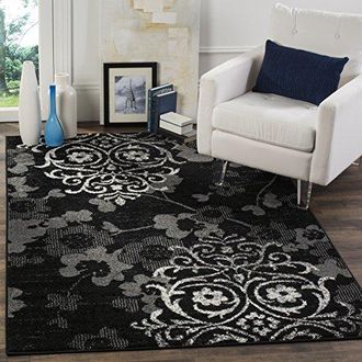 Safavieh Adirondack Collection ADR114A Tapis décoratif 3 x 4,3 m Bryana Tapis tissé en polypropylène Noir/argenté 160 x 230 cm 160 X 230 cm Noir/Argent
