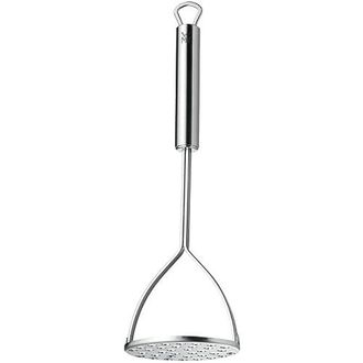 WMF Profi Plus Presse-purée 28,5 cm, Plat et rond, Inox 18/10 Cromargan, Boucle daccroche, Compatible lave-vaisselle 1871386030