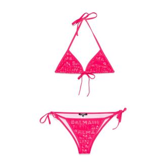Balmain Femme, Maillots de bain, Rose, Taille: 44 FR Bikini Triangle Rose Style D&eacute;contract&eacute;