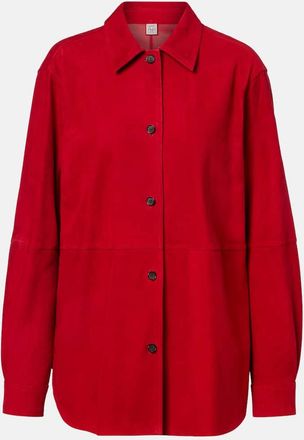 Toteme Hemdjacke aus Veloursleder