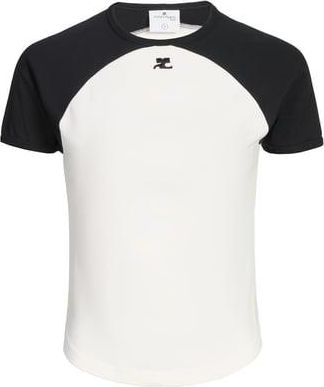 Courr&egrave;ges T-shirt col rond en coton