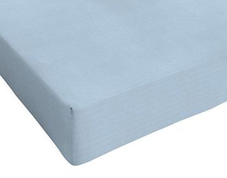 Italian Bed Linen Max color STMXAZZURRO1P Betttuch 25cm Ecke, 100% Baumwolle, hell Blau, Einzelne