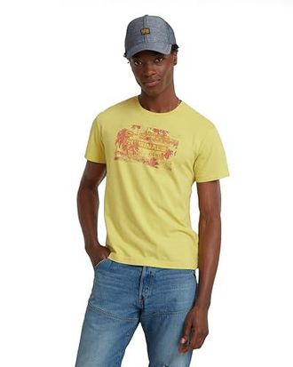 G-Star G-Star Homme T-Shirt Framed Palm Originals, Vert (linden green D24682-C506-G306), XL