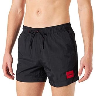 HUGO BOSS Hommes Dominica Short de Bain à séchage Rapide avec étiquette Logo Rouge