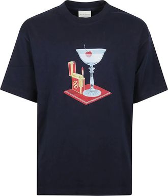 Dr&ocirc;le de Monsieur Homme, Tops, Bleu, Taille: M Cocktail T-Shirt