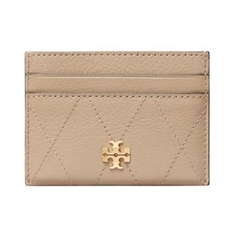 Tory Burch Charlie Quilted Card Case - - Accessories - Damen - Beige - ONE SIZE