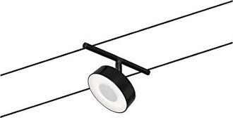 Paulmann 94480 LED Seilsytem Circle Einzelspot 400lm incl. 1x5 W Warmwei&szlig; Schwarz matt, Chrom Kunststoff, Metall Beleuchtungssystem 3000 K