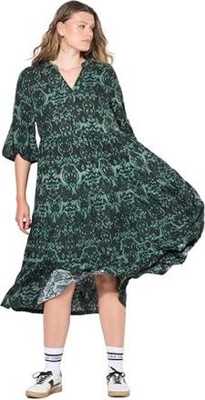 STUDIO UNTOLD Femme Grandes Tailles Robe Maxi Coupe trapèze à Volants, imprimé intégral pétrole Clair 50+ 844032431-50+