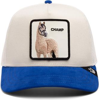 Goorin Brothers Trucker Cap The Suede Horse Blue Creme Blau, Size:OneSize