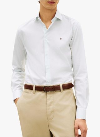 Tommy Hilfiger Chemise droite en coton m&eacute;lang&eacute;