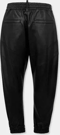 Dsquared2 Leather Joggers - Black