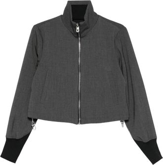 Pinko veste bomber à coupe crop - Gris