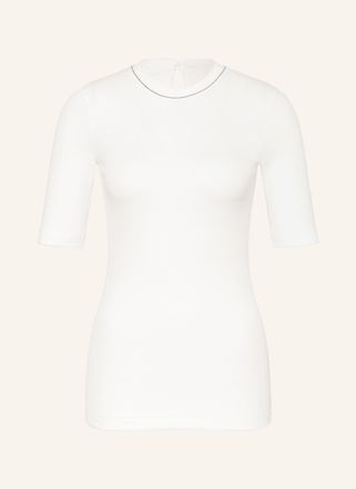Brunello Cucinelli Brunello Cucinelli Strickshirt Mit Perlenbesatz weiss