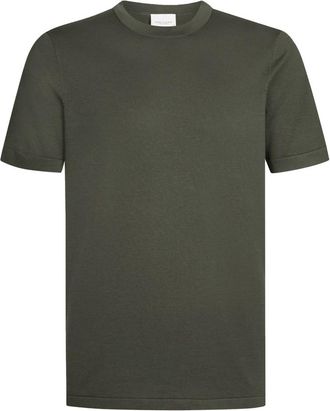 Profuomo Glattstrick-T-Shirt aus Baumwolle in