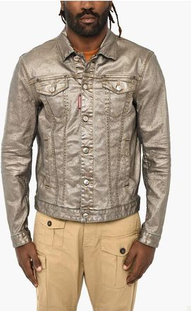 Dsquared2 Metallic Effect Jacket with Logo Buttons size 54
