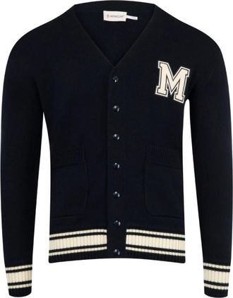 Moncler Homme, Pulls, Bleu, Taille: S Gilet Cardigan Zipp&eacute; en Laine Rembourr&eacute;e