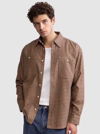 Redefined Rebel RRBenno Oversized Fit Hemd sudan brown