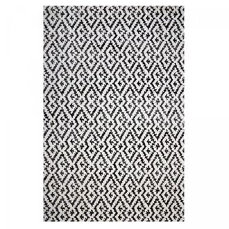 Jadorel Jadorel - Tapis extérieur kilim 120x170 noir et blanc rectangle edje