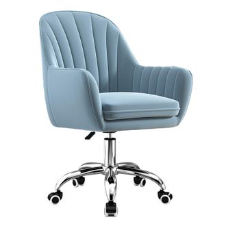 Generic Ergonomischer B&uuml;rostuhl aus Samt, h&ouml;henverstellbar, drehbar, f&uuml;r Wohnzimmer und Homeoffice, weich gepolsterte, mittelhohe R&uuml;ckenlehne, stilvoller Komf