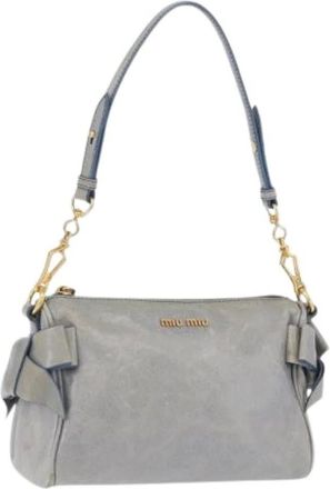 Miu Miu Sac bandouli&egrave;re Pre-owned - Femme - Pre-owned - Gris - Taille: ONE Size