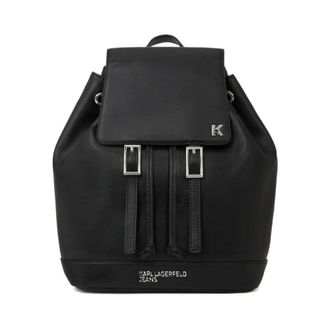 Karl Lagerfeld Drawstring Flap Backpack - - Bags - Damen - Schwarzk - ONE SIZE