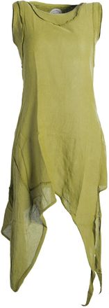 vishes Alternative Bekleidung - Asymmetrisches armloses Lagenlook Zipfelkleid hellgr&uuml;n 42-44