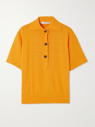 CHRISTOPHER ESBER Haut Façon Polo En Mailles - Orange