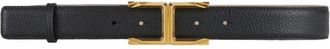 Elisabetta Franchi Femme, Accessoires, Noir, Taille: M Logo-buckle Leather Belt