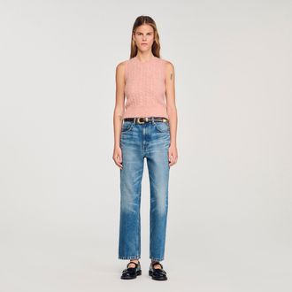 Sandro Pull sans manches torsadé