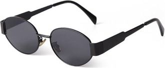 Generic Lunettes de soleil hexagonales rétro en métal pour femmes et hommes, lunettes de soleil de luxe tendance Steam Punk lunettes de soleil féminines UV400