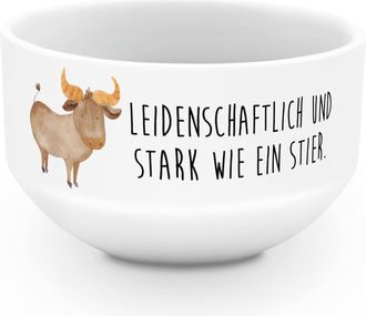 Mr. & Mrs. Panda M&uuml;slischale Sternzeichen Stier - Geschenk, Geburtstag April, M&uuml;sli Schalen, Ochse, fr&uuml;hst&uuml;cksschale, M&uuml;slisch&uuml;ssel, Schale, Mai, fr&uuml;hst&uuml;cksbowl, Rind