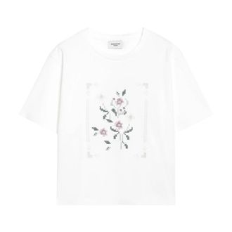 Max Mara T-shirt en coton coupe ample - Femme - Tops - Blanc - Taille: 42 FR