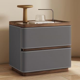 Generic Doppelschichtiger Nachttisch Mit Stauraum, Keine Installation Erforderlich, Beistelltisch Für Schlafzimmer, Wohnzimmer, Sofa, Couch, Home Office(Dark 