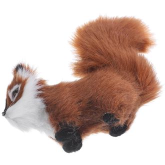 BESPORTBLE Pelziges Eichh&ouml;rnchen-Ornament Kleine Pl&uuml;sch-eichh&ouml;rnchen-Statue Realistische Pl&uuml;sch-eichh&ouml;rnchen-Dekoration f&uuml;r Tischdeko und Weihnachtsbaum