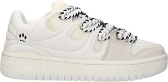 Barrow Wei&szlig;e Leder Low-Top Sneakers