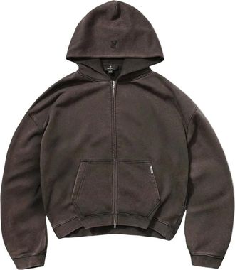 Represent Represent, Homme, Sweatshirts et sweats &agrave; capuche, Brun, Taille: L Initial Boxy Zip Through Sweat &agrave; capuche
