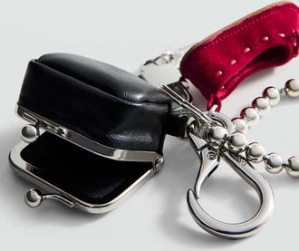 Mango Porte-cl&eacute;s breloques rouge - Femme - Taille unique - MANGO