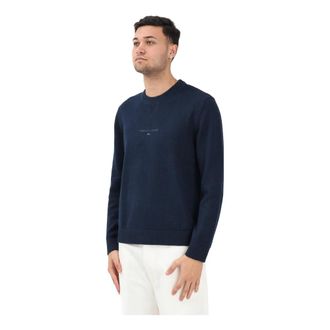 Tommy Jeans TJM Slim Linear Sweater - - Knitwear - Herren - Blau - L