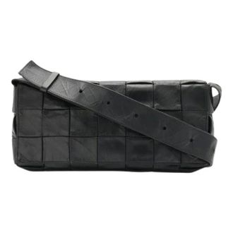 Bottega Veneta Pre-owned The Stretch Cassette Leather Shoulder Bag - Femme - Pre-owned - Noir - Taille: ONE Size