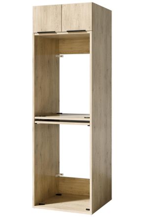 MID.YOU Mid.you Waschmaschinenschrank Tidy Hero, Eiche, Metall, 70x220x68 cm, erweiterbar, Waschk&uuml;che, Waschmaschinenschrank