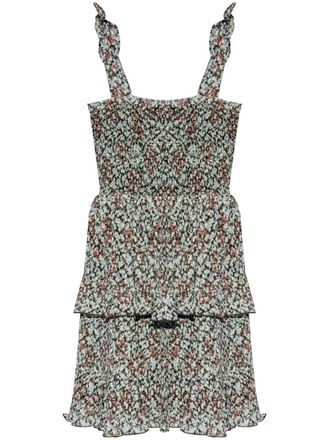 Ganni Minikleid mit Print - Nude