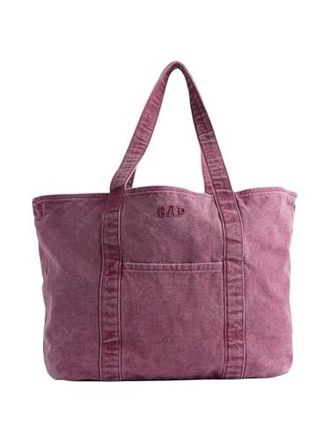 GAP Sac fourre-tout en toile surteint pour femme, Rouge Toscane, Taille unique
