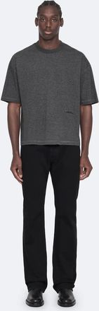 AllSaints Axel Kurzarm-Rundhalsshirt in Grau/Wei&szlig;