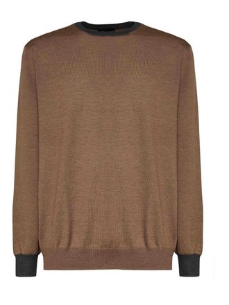 Fay Pull Col Rond - Marron