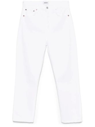 A Gold E jean à taille haute - Blanc