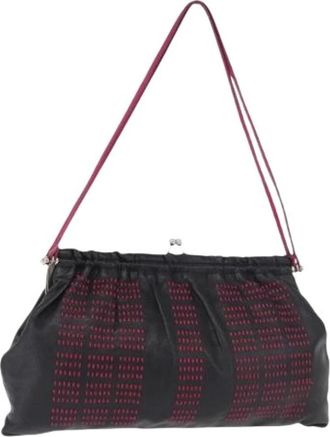Miu Miu Sac bandouli&egrave;re en cuir Pre-owned - Femme - Pre-owned - Noir - Taille: ONE Size