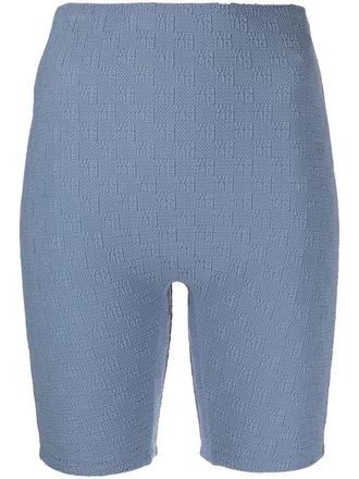 Alexander Wang short de cyclisme à carreaux - Bleu